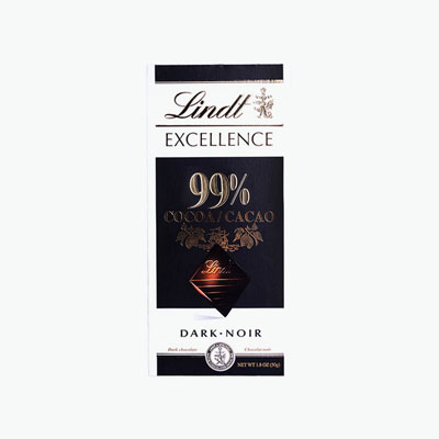 Lindt, 'Excellence' 99% Dark Chocolate 50g - Dark - France