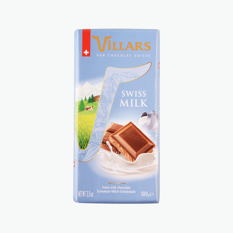 Villars, 'Coeur de Suisse' Milk Chocolate 100g