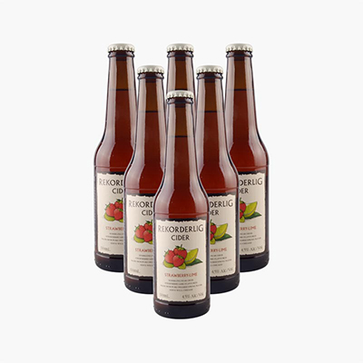 Rekorderlig Premium Strawberry and Lime Cider 330ml x6 - Flavored ...