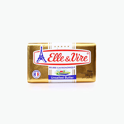 Elle & Vire Unsalted Butter 200g - Butter & Margarine - France