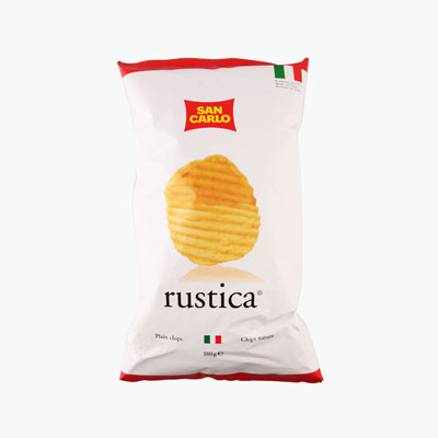San Carlo 'Rustica' Thick Potato Chips with Ridges 180g