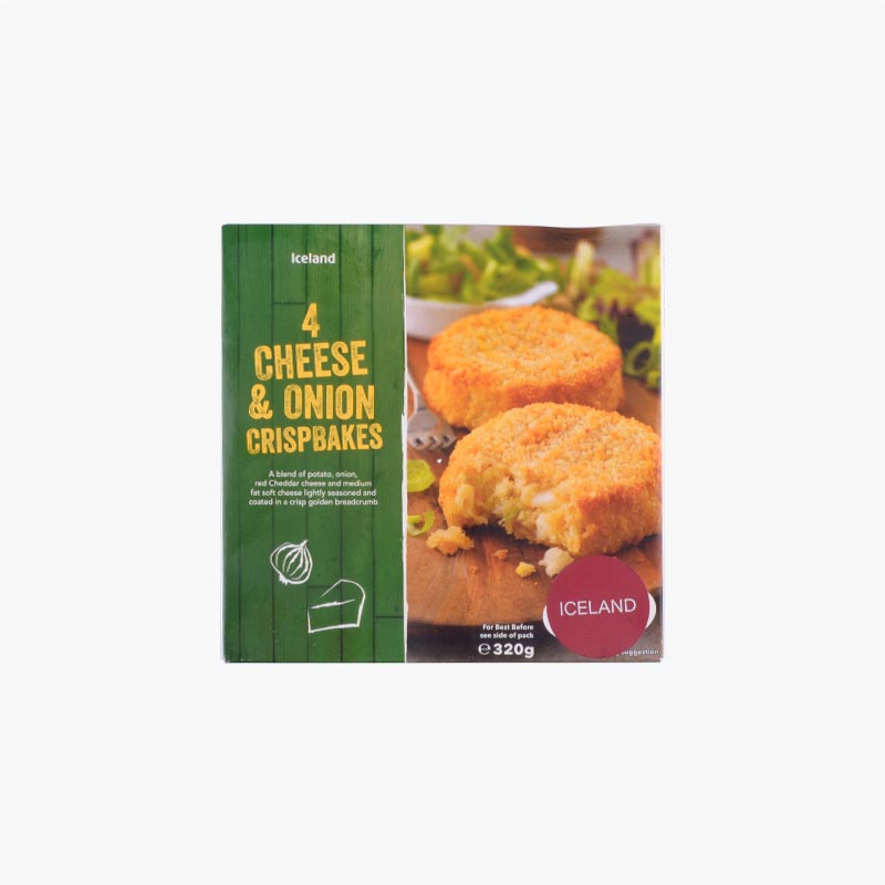 Iceland Four Cheese & Onion Crispbakes 320g