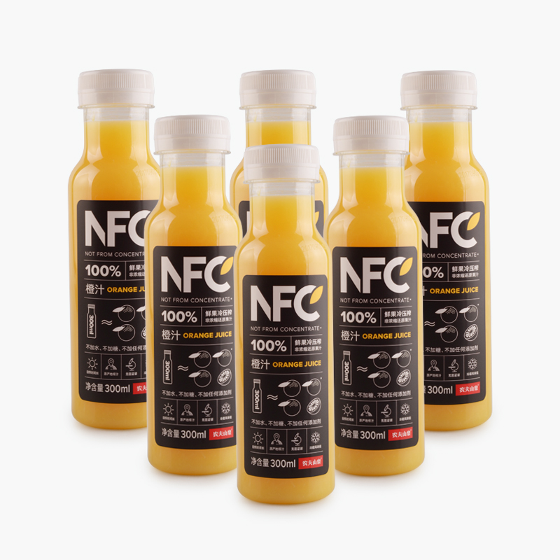 Nongfu Spring, 100% NFC Orange Juice 300ml x6