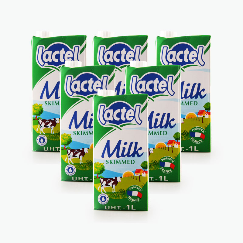 Lactel Skimmed Milk 1L x6