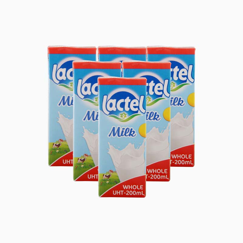 Lactel Whole Milk 200ml x6
