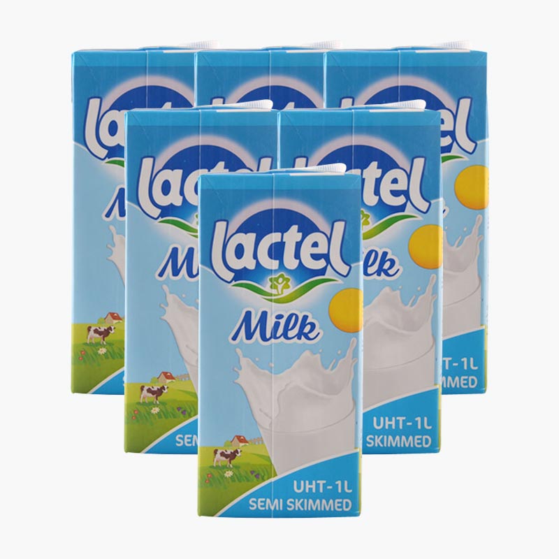 Lactel Semi Skimmed Milk 1L x6