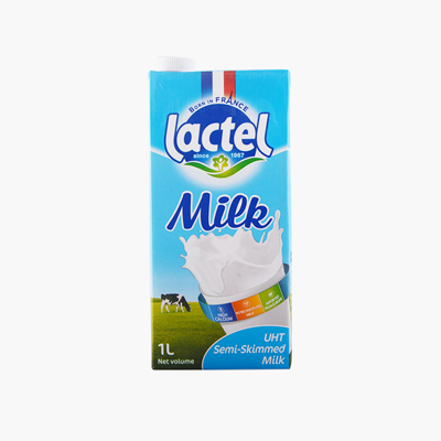 Lactel Semi Skimmed Milk 1L - Low Fat Milk - Slovenia