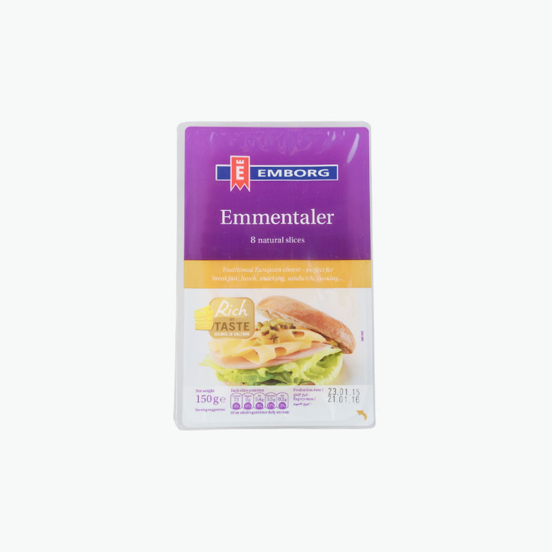 Emborg Natural Swiss Emmental Slices 150g x8