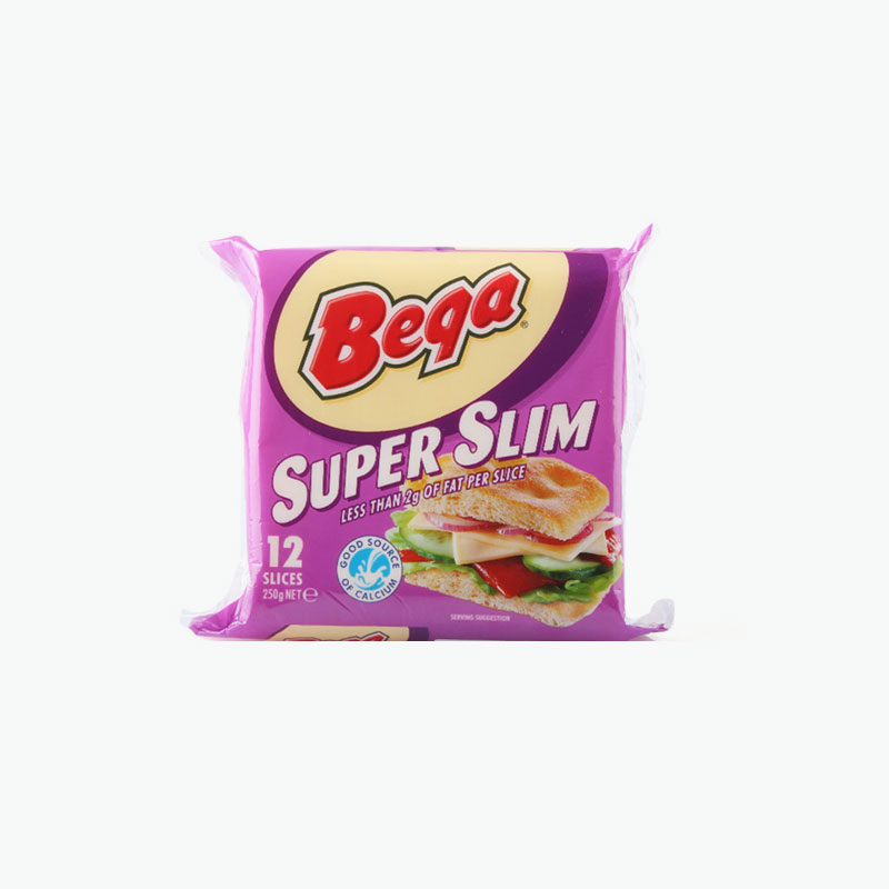 Bega 12 Cheddar Super Slim Slices 250g