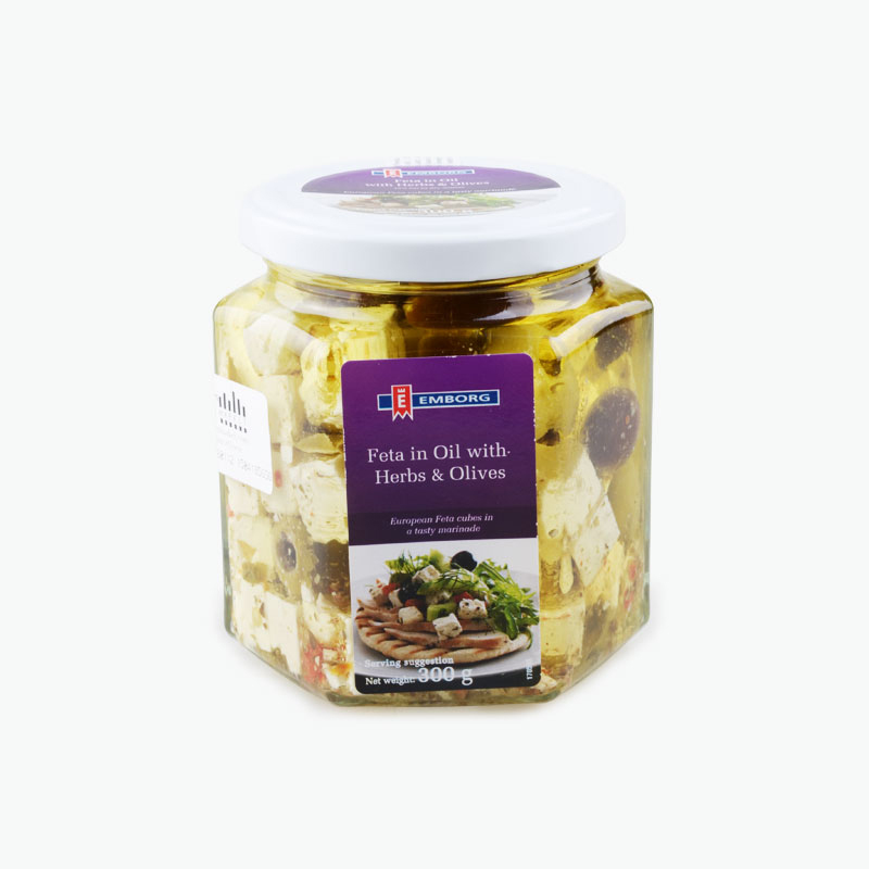 Emborg, Feta in Oil with Olives and Herbs 300g