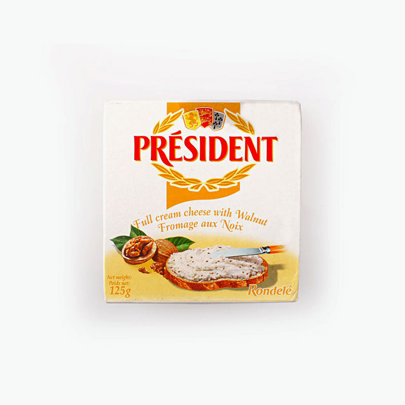 President Rondele Walnut Cream Cheese Spread 125g