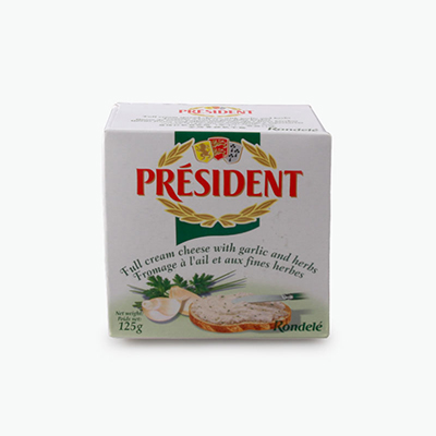 President Rondele Garlic & Herb Cream Cheese Spread 125g