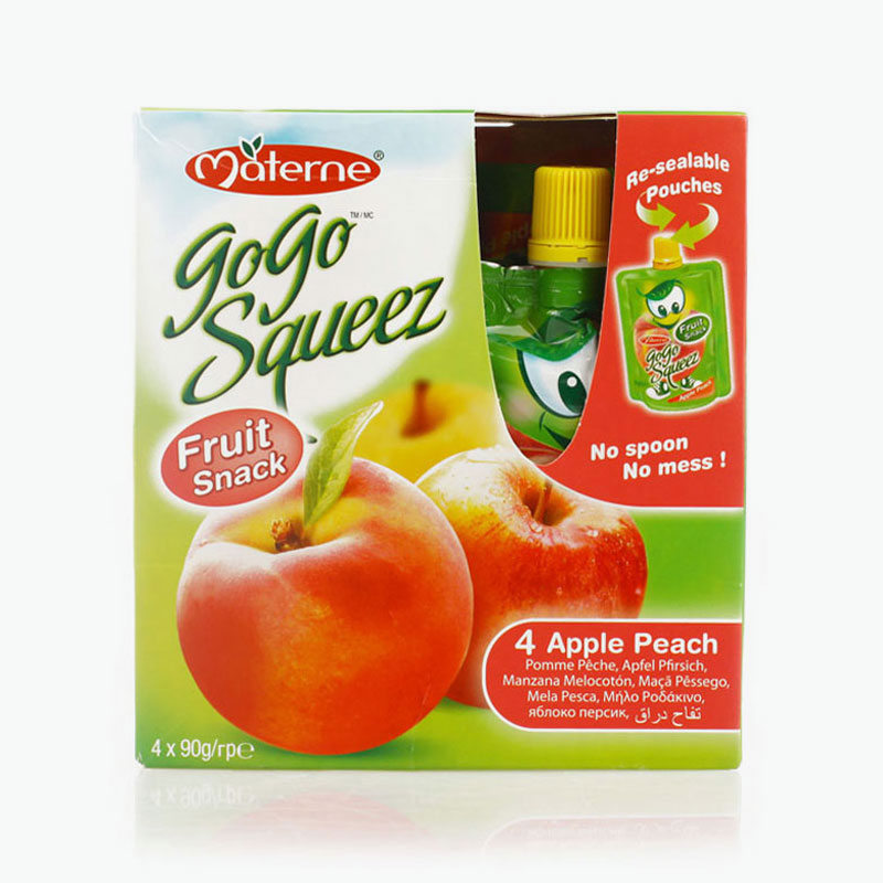 Materne, 'GoGo Squeeze' Peach Applesauce 90g*4