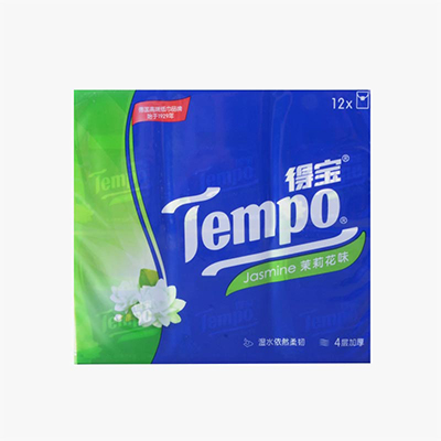 Tempo, 'Petit' 4-ply Pocket Tissue Packs (Jasmine) x12