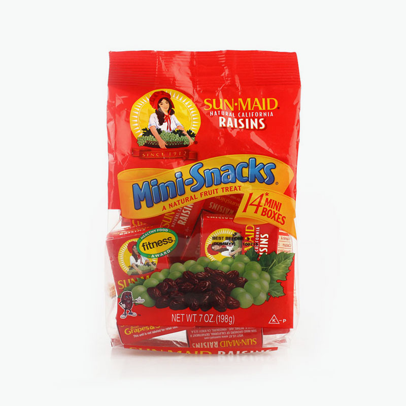 Sun Maid, 'Mini-Snacks' Natural California Raisins 198g