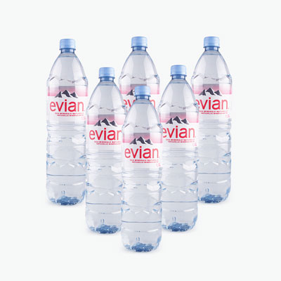 Evian Still Natural Mineral Water 1.5L x6