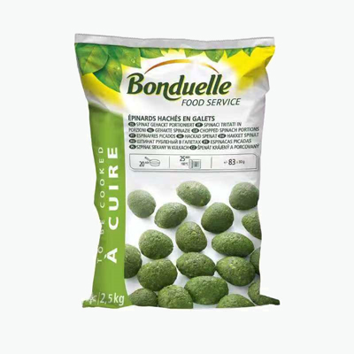 Bonduelle, Chopped Spinach 2.5kg - Frozen Vegetables - France